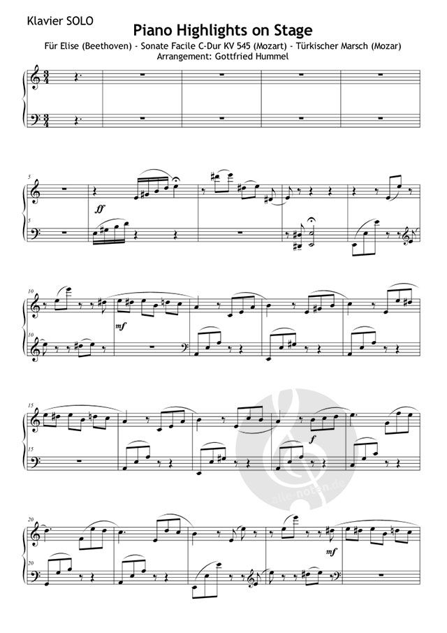 Piano Highlights on Stage » all-sheetmusic.com , Shop now!