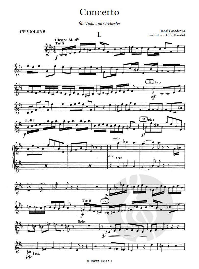 Georg Friedrich Händel Sheet Music for Chamber Orchestra