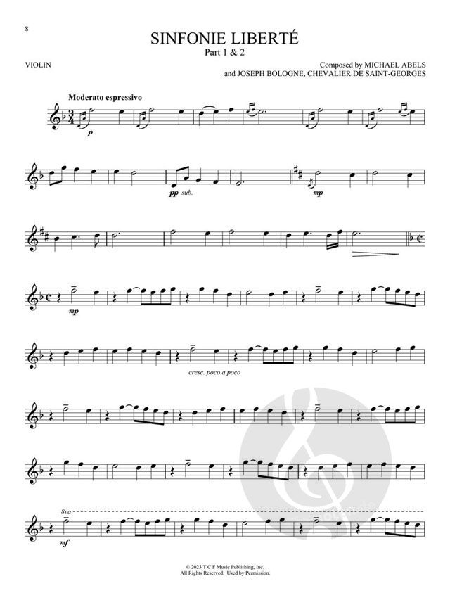 Chevalier by Joseph Bologne » Violin Sheet Music