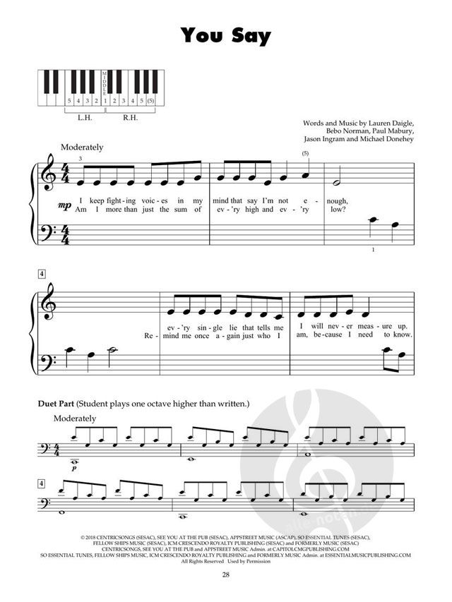 Hit Songs for Five-Finger Piano » all-sheetmusic.com