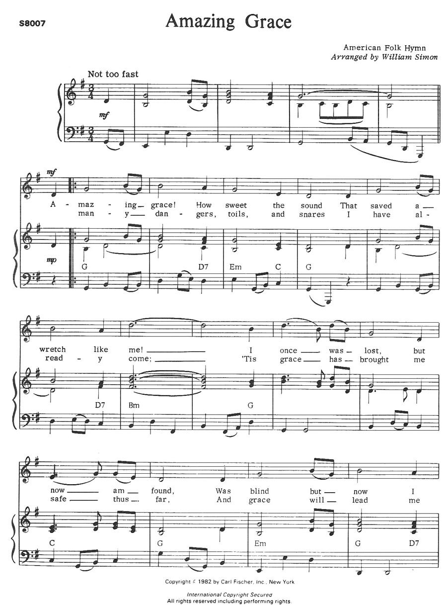 Amazing Grace Sheet Music | all-sheetmusic.com