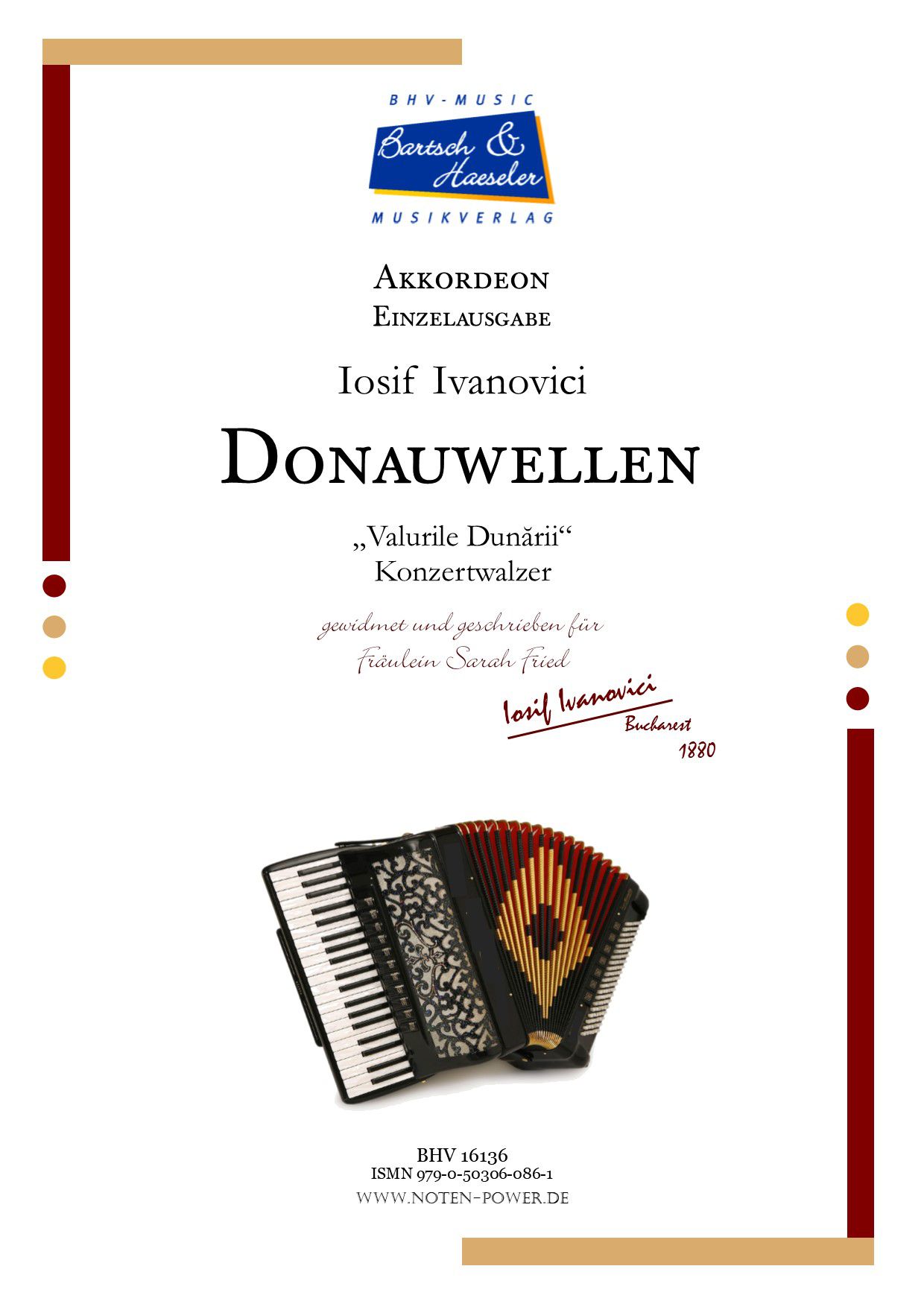 Donauwellen by Iosif Ivanovici » Sheet Music for Accordion