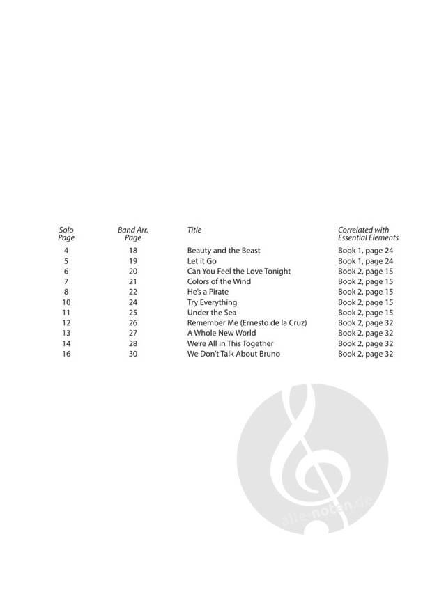Essential Elements Disney Favorites » Sheet Music for Concert Band (Part)