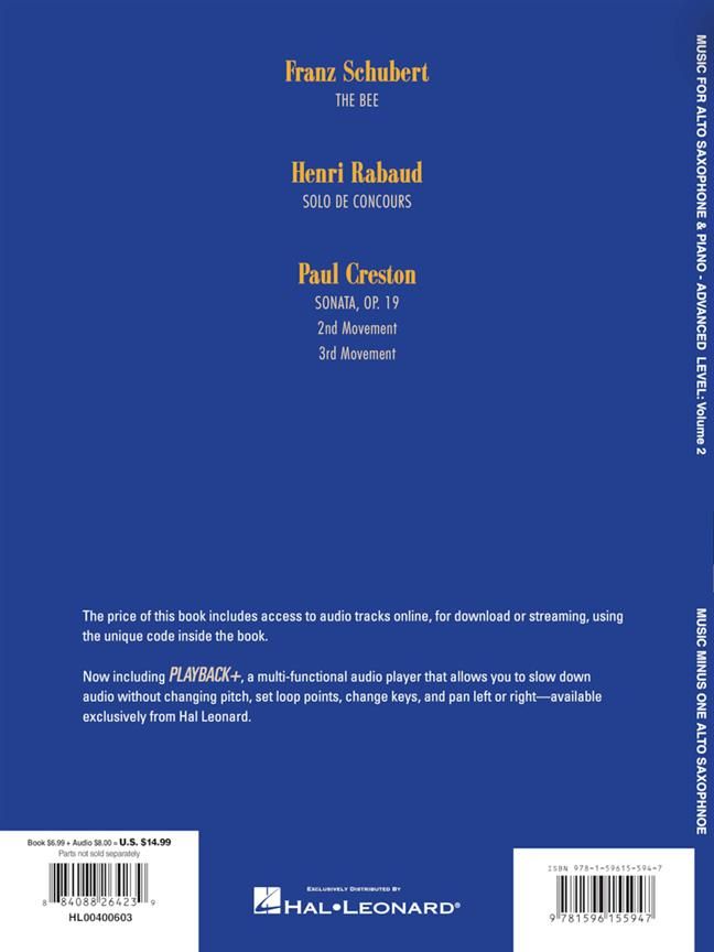 Advanced Alto Sax Solos Vol. 2 by Franz Schubert » all-sheetmusic.com