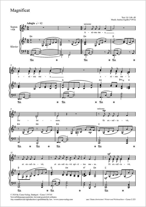 Magnificat by Andrea Figallo » Sheet Music for Choir