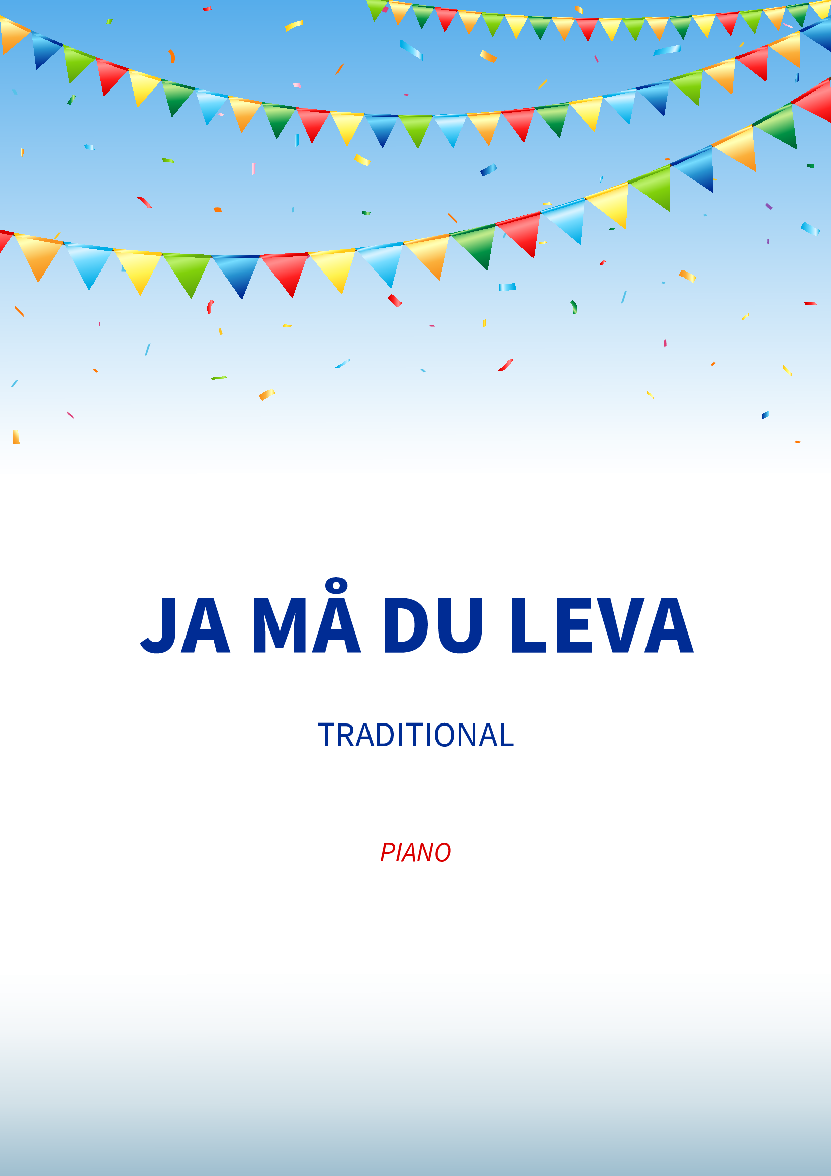 Ja må du leva (Download) » Sheet Music for Piano