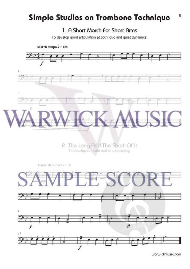 Simple Studies on Trombone Technique Bass Clef by Adrian Taylor » Sheet ...