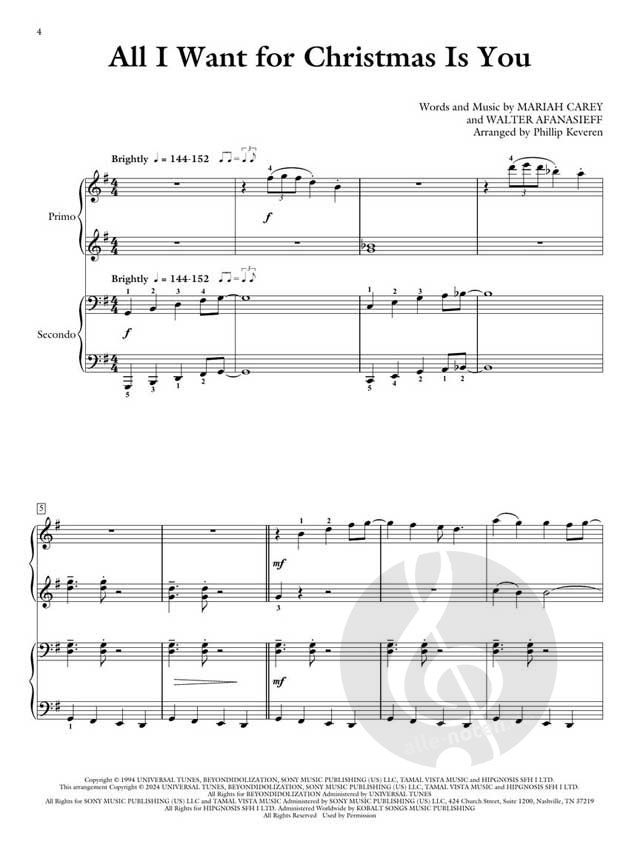 Popular Christmas Duets » Sheet Music for Piano
