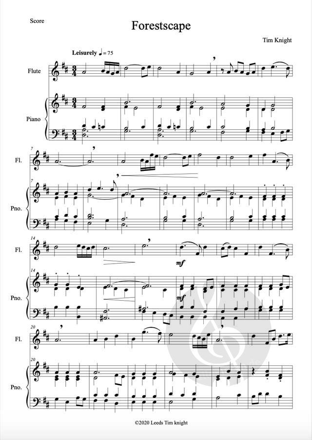 Forestscape by Tim Knight » Sheet Music for Ensemble