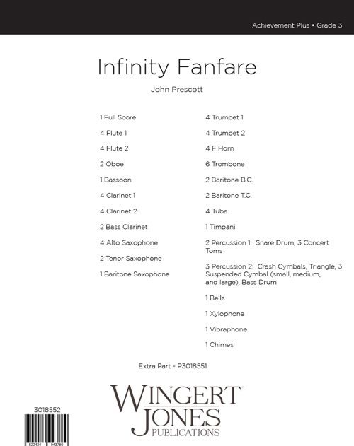 Infinity Fanfare by John Prescott » Sheet Music for Concert Band (Score)