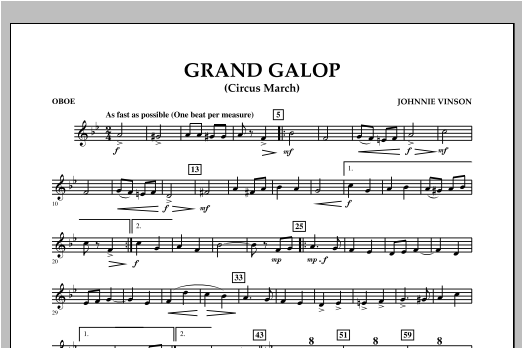 Grand Galop (Circus March) by Johnnie Vinson (Download) » Sheet Music ...