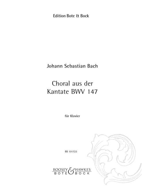 Chorale BWV 147 by Johann Sebastian Bach » Piano Sheet Music