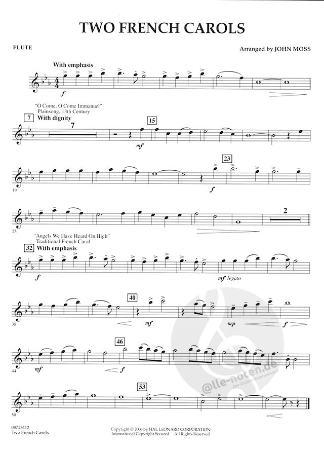 Two French Carols » Sheet Music for Concert Band