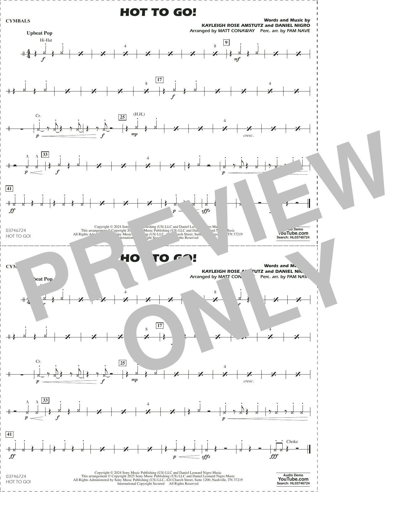 Hot To Go! by Chappell Roan (Download) » Sheet Music for Marching Band ...
