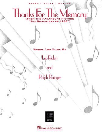 Thanks For The Memory by Bob Hope (Download) » Songbooks
