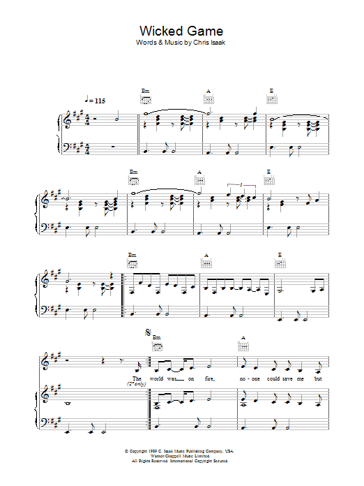 Wicked Game by Chris Isaak (Download) » Songbooks