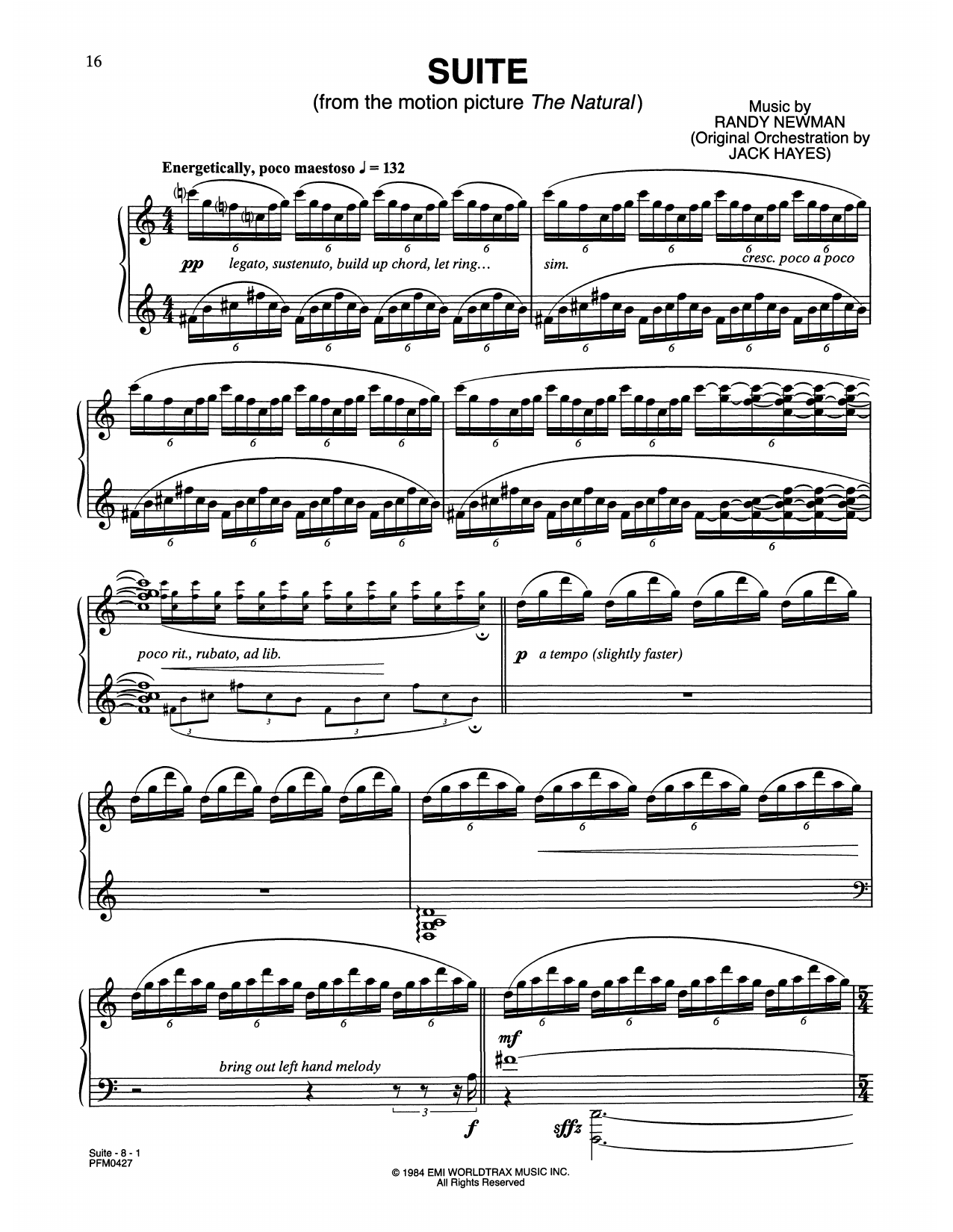 The Natural (Download) » Sheet Music for Piano