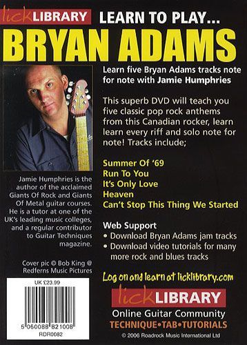 Learn To Play Bryan Adams » Guitar Sheet Music , Shop now!