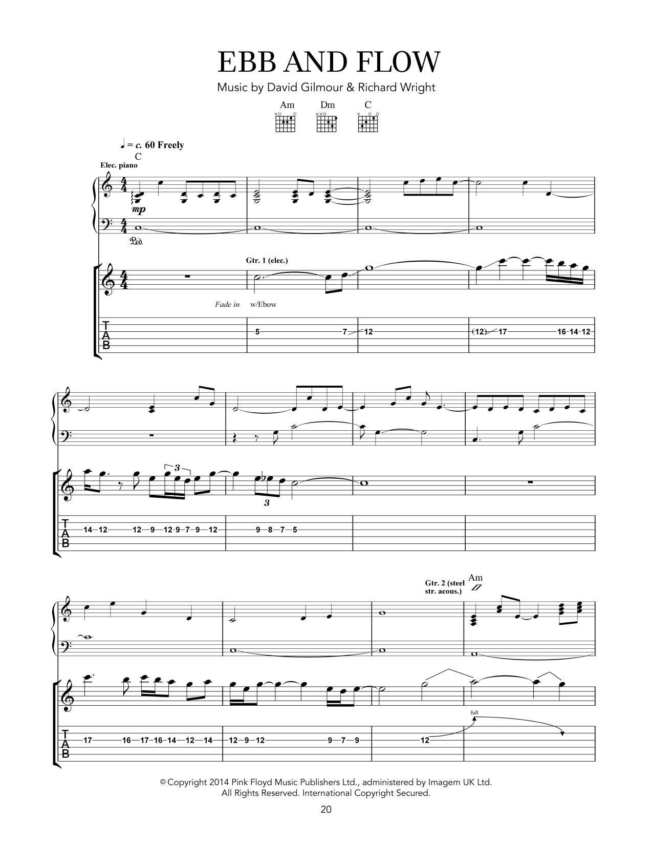 Ebb And Flow by Pink Floyd (Download) » Sheet Music for Guitar