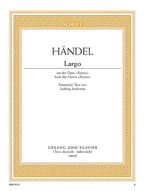 Largo by Georg Friedrich Händel » Vocal Sheet Music