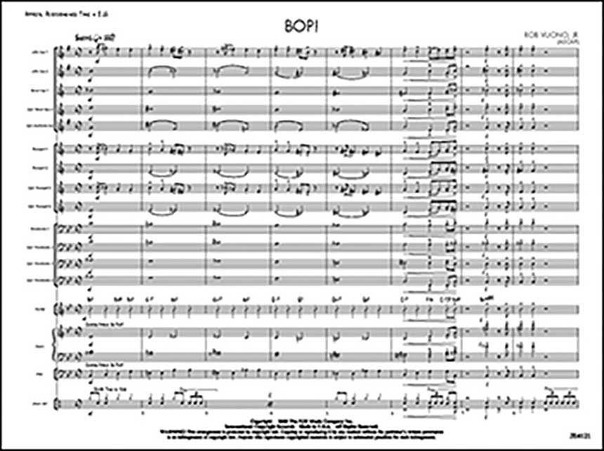 Bop! by Rob Vuono (Download) » Sheet Music for Jazz Ensemble (Part)