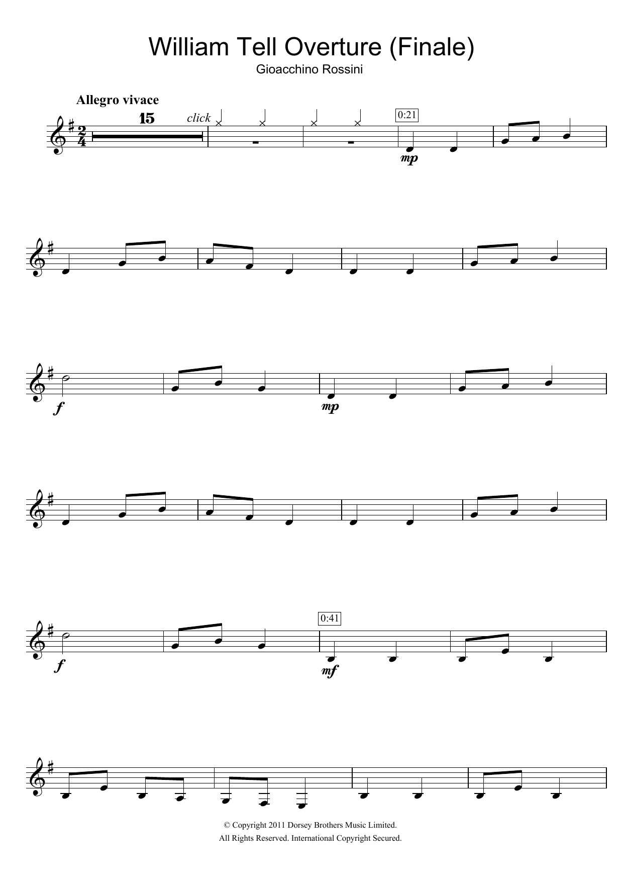 William Tell Overture by Gioachino Rossini (Download) » Sheet Music for ...
