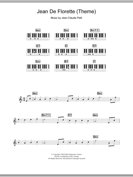 Jean de Florette by Jean-Claude Petit (Download) » Electronic Keyboard ...