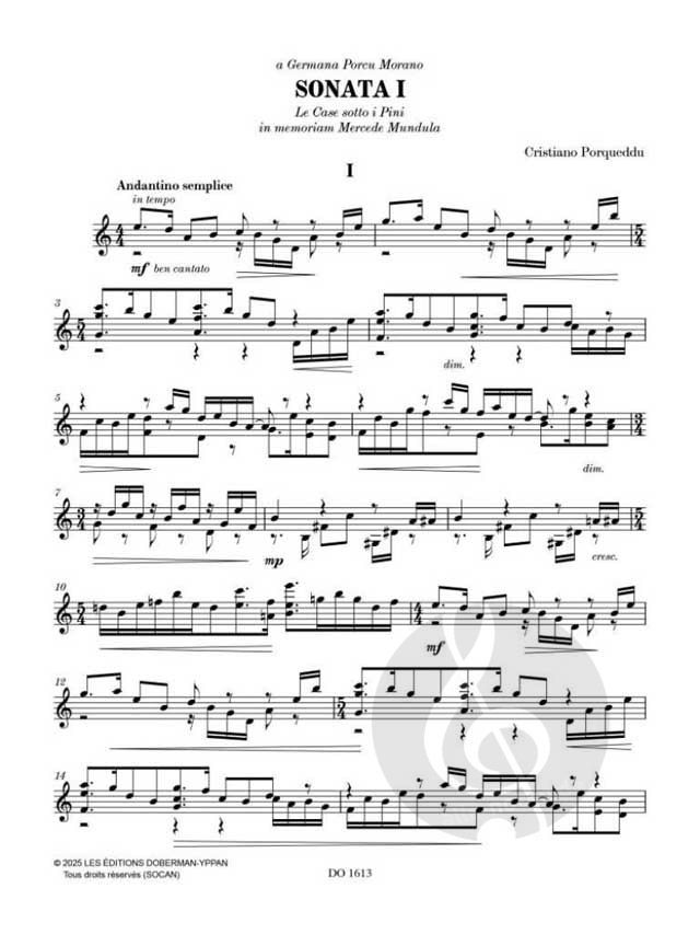 Sonata I - Le Case sotto i Pini by Cristiano Porqueddu » Sheet Music ...