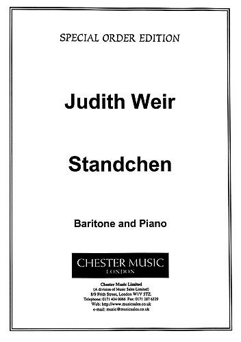 Standchen by Judith Weir » Vocal Sheet Music (Medium Voice)