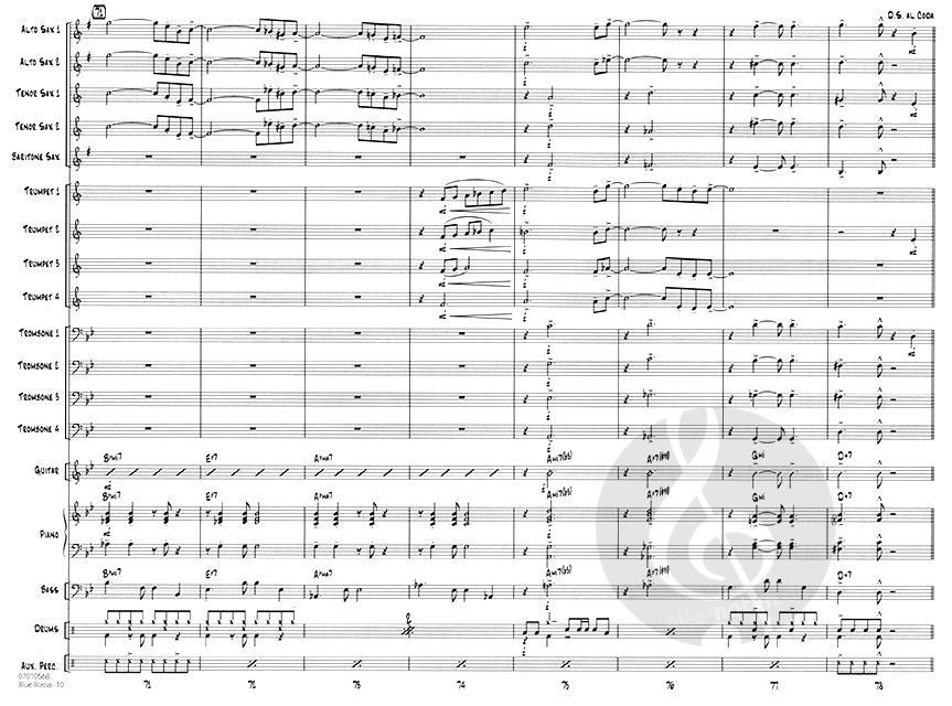 Blue Bossa (Kenny Durham) » Jazz Ensemble Sheet Music