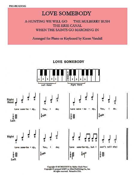 Pre-Reading Set 2 » Piano Sheet Music , great selection