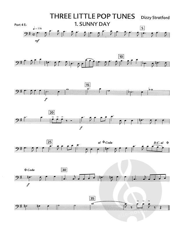 Three Little Pop Tunes by Dizzy Stratford » Wind Ensemble - Sheet Music