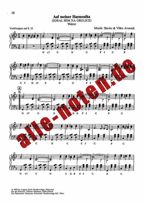 Spiel' wie Slavko Avsenik! » Accordion Sheet Music