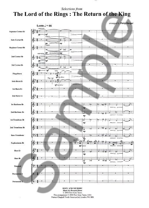 Lord Of The Rings: Return Of The King (Howard Shore) » Sheet Music for ...