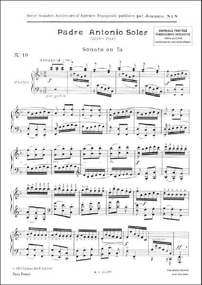 Antonio Soler Piano Sheet Music » Buy Sheet Music Online