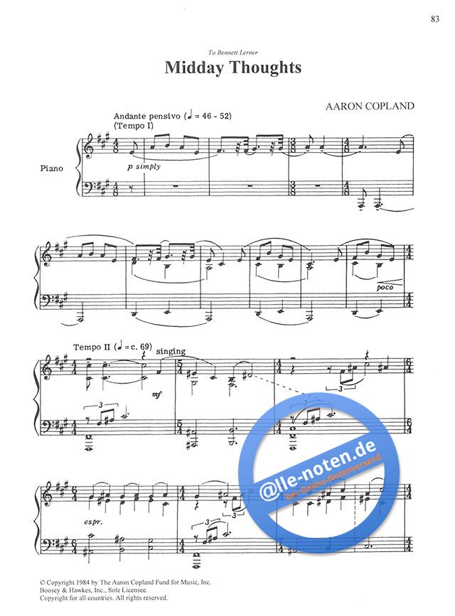 The Copland Piano Collection by Aaron Copland