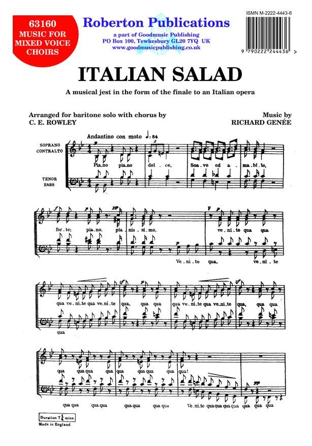 Italian Salad (Richard Genée) » Sheet Music for Mixed Choir