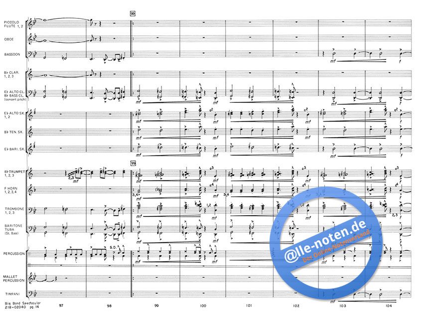Big Band Spectacular » Concert Band Sheet Music