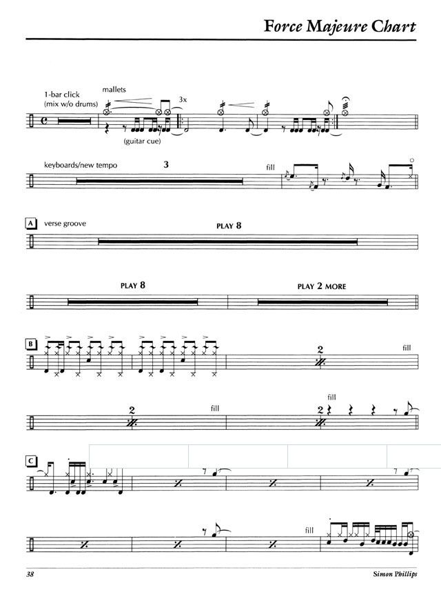 Simon Phillips Transcriptions (Simon Phillips) » Sheet Music for Drums