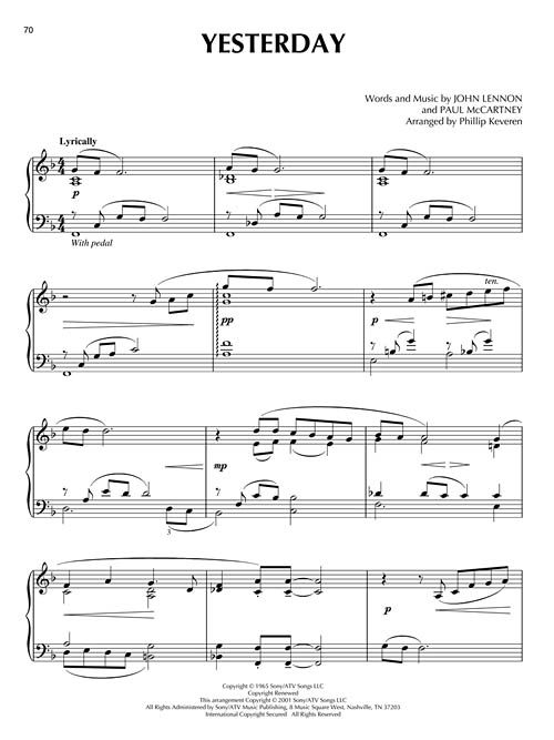 The Beatles Piano Sheet Music » Buy Sheet Music Online