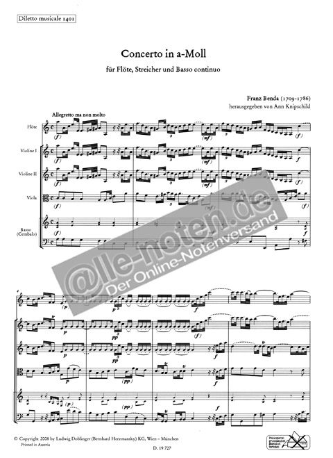 Shop Franz Benda Sheet Music Online | all-sheetmusic.com