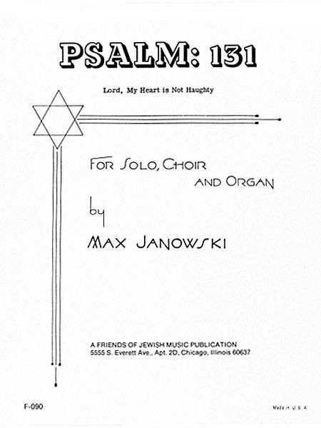Psalm 131 (Max Janowski) » Sheet Music for Mixed Choir