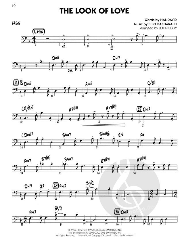 Big Band Play-Along Vol. 6: Latin » Sheet Music for Bass