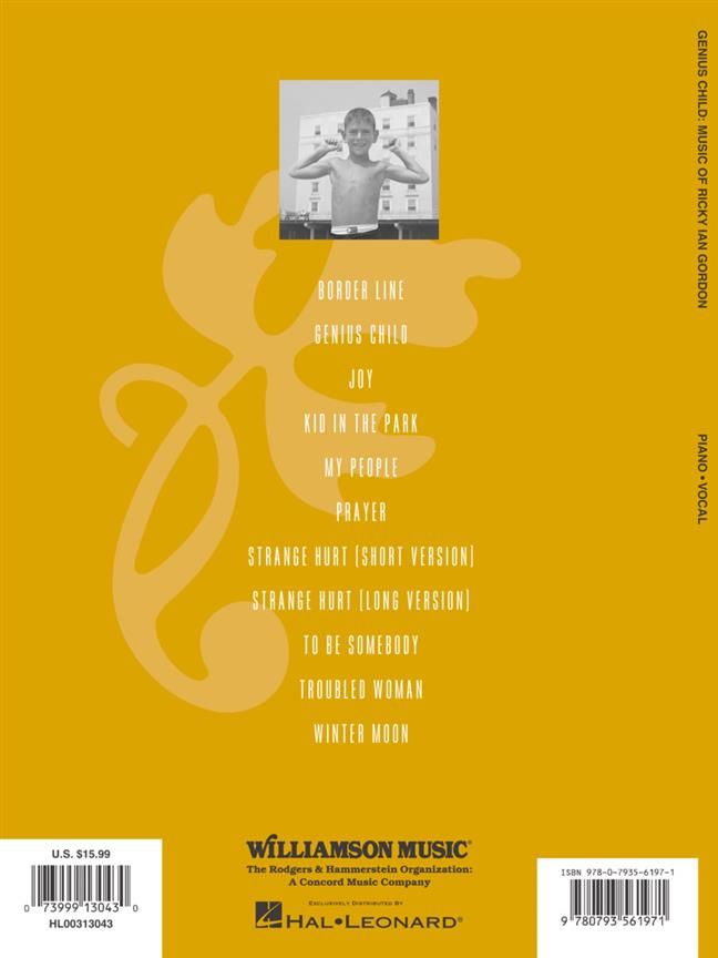 Genius Child Music of Ricky Ian Gordon » Piano, Vocal & Guitar
