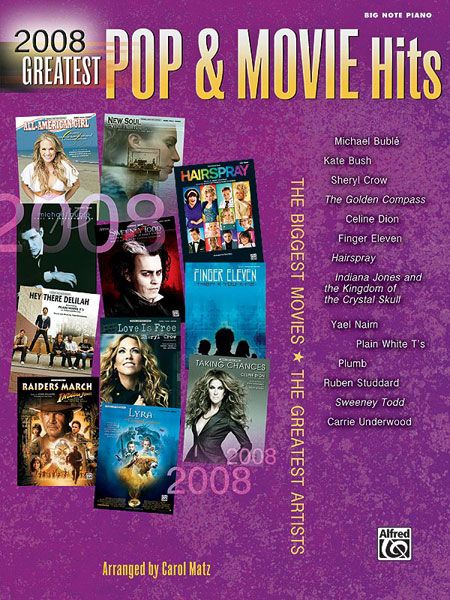 2008 Greatest Pop & Movie Hits (Big Note) » Piano Sheet Music