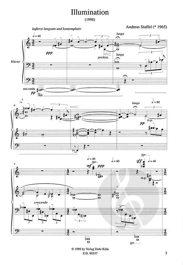 Illumination by Andreas Staffel » Piano Sheet Music (Score)