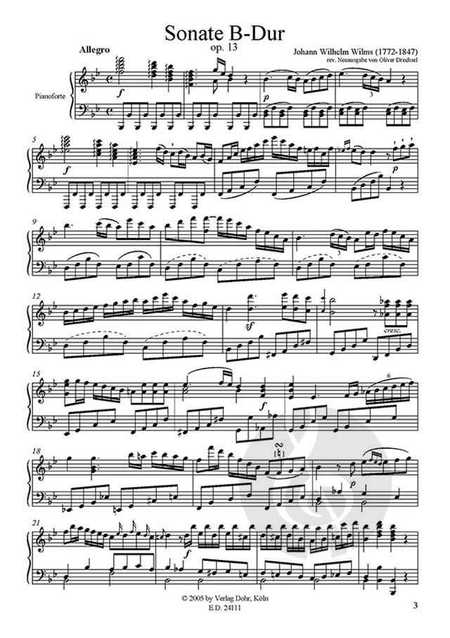 Johann Wilhelm Wilms Piano Sheet Music » Buy Online