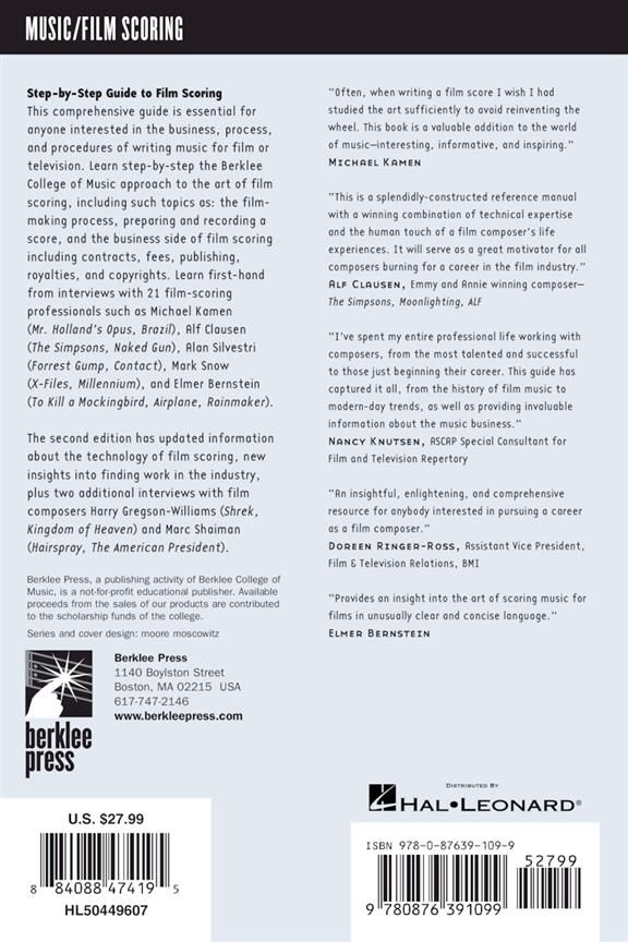 Complete Guide To Film Scoring (Richard Davis) » Music Books