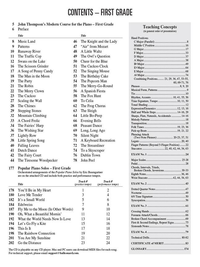 John Thompson's Modern Course plus Popular Piano Solos » all-sheetmusic.com