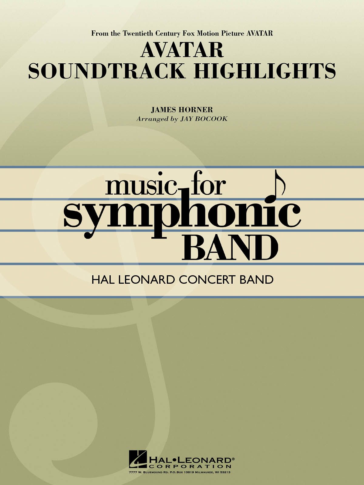 Avatar Soundtrack Highlights » Sheet Music for Concert Band (Score)